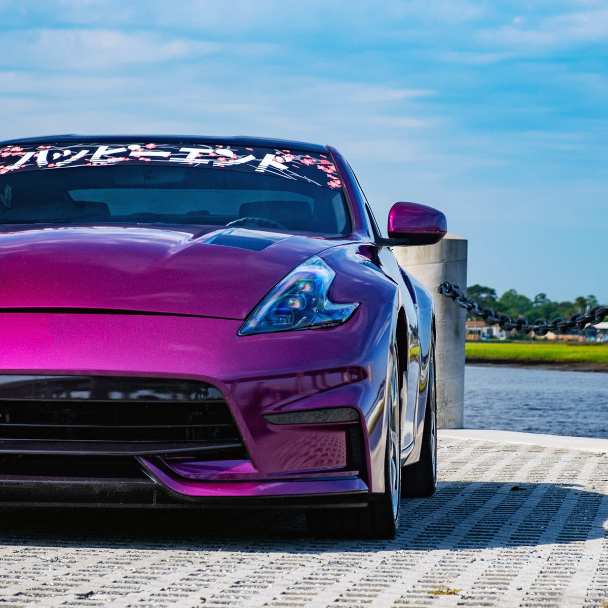 Happy Endings Windshield Banner | Cherry Blossom | Car Decal